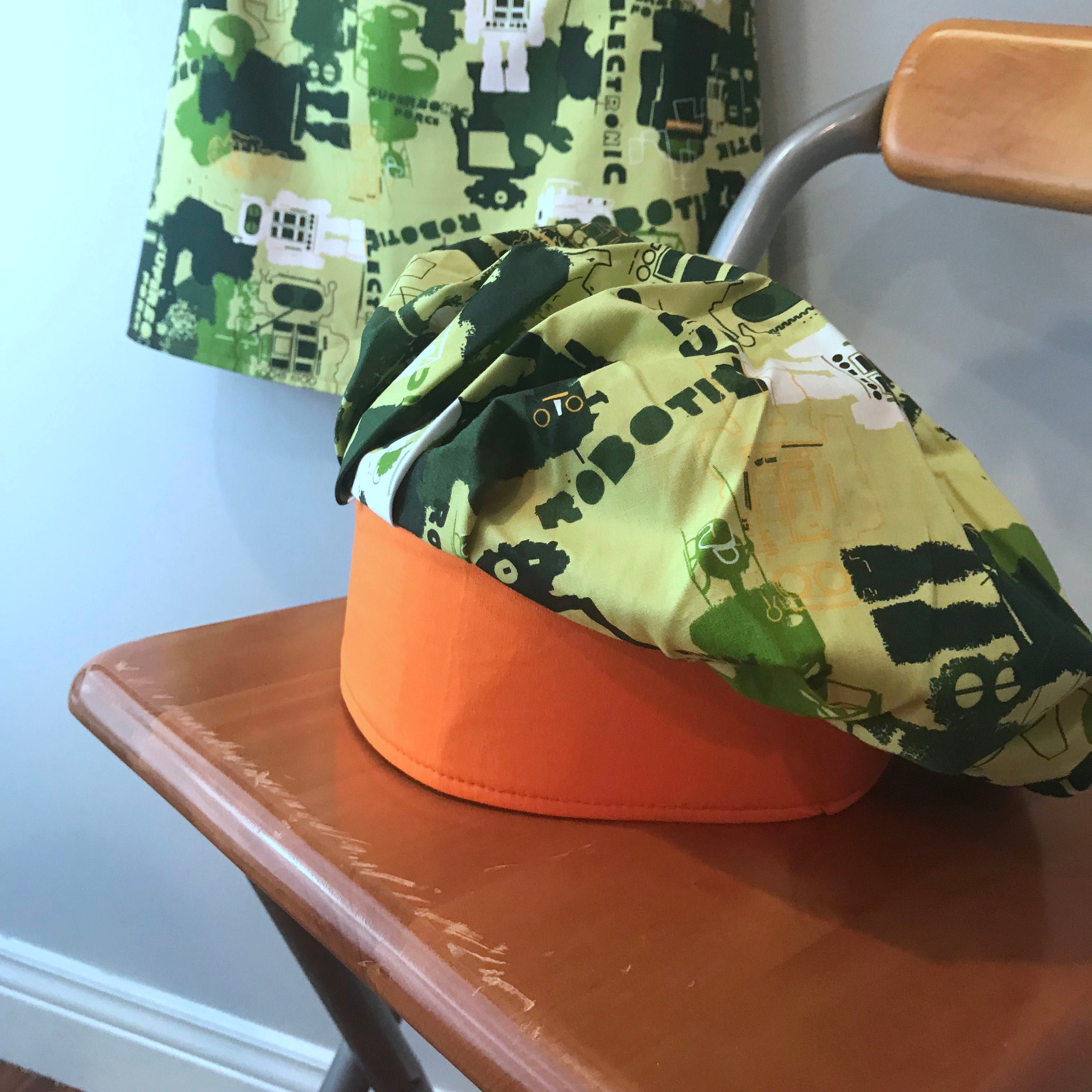 Child's Reversible Robot Apron With Matching Chef Hat - Etsy