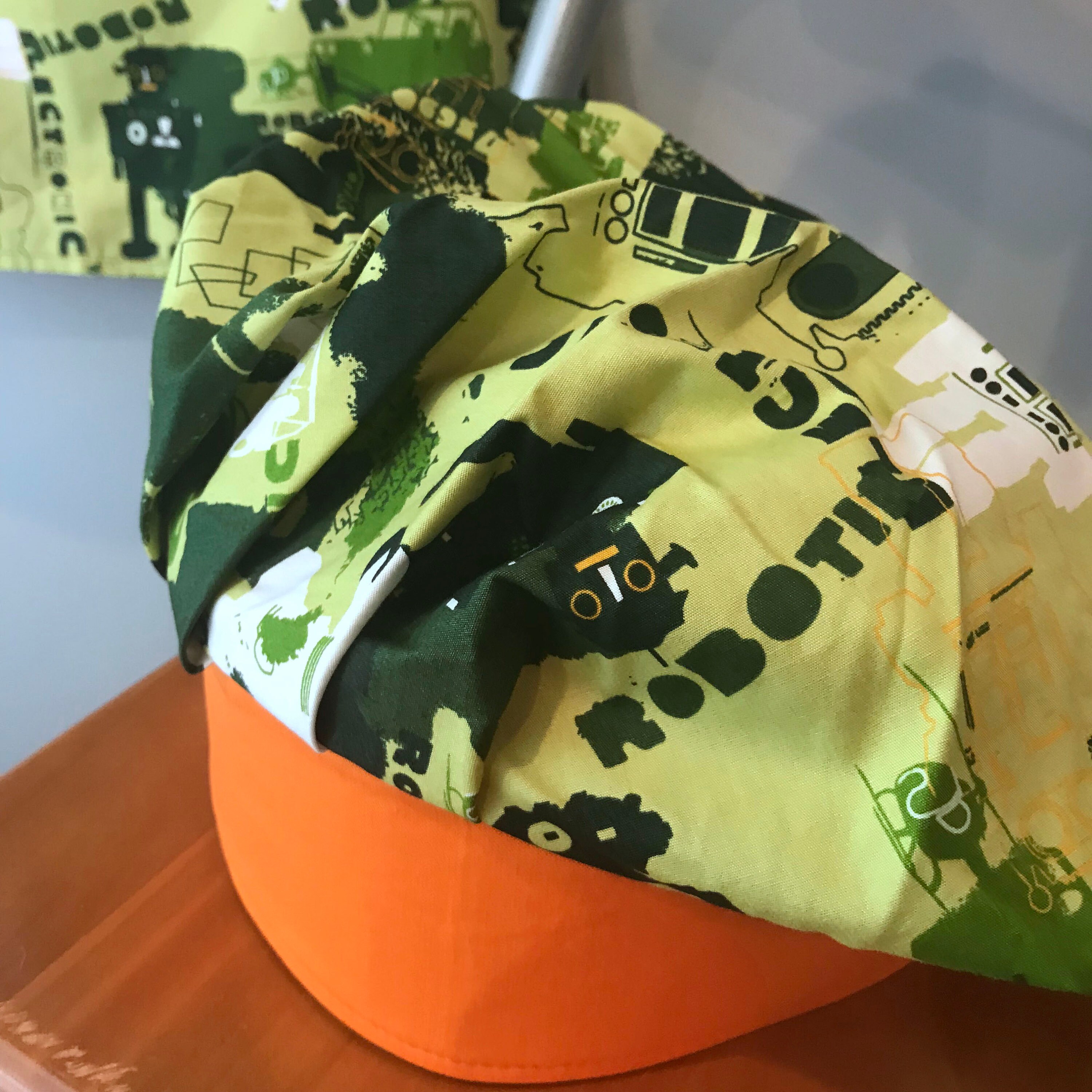 Child's Reversible Robot Apron With Matching Chef Hat - Etsy