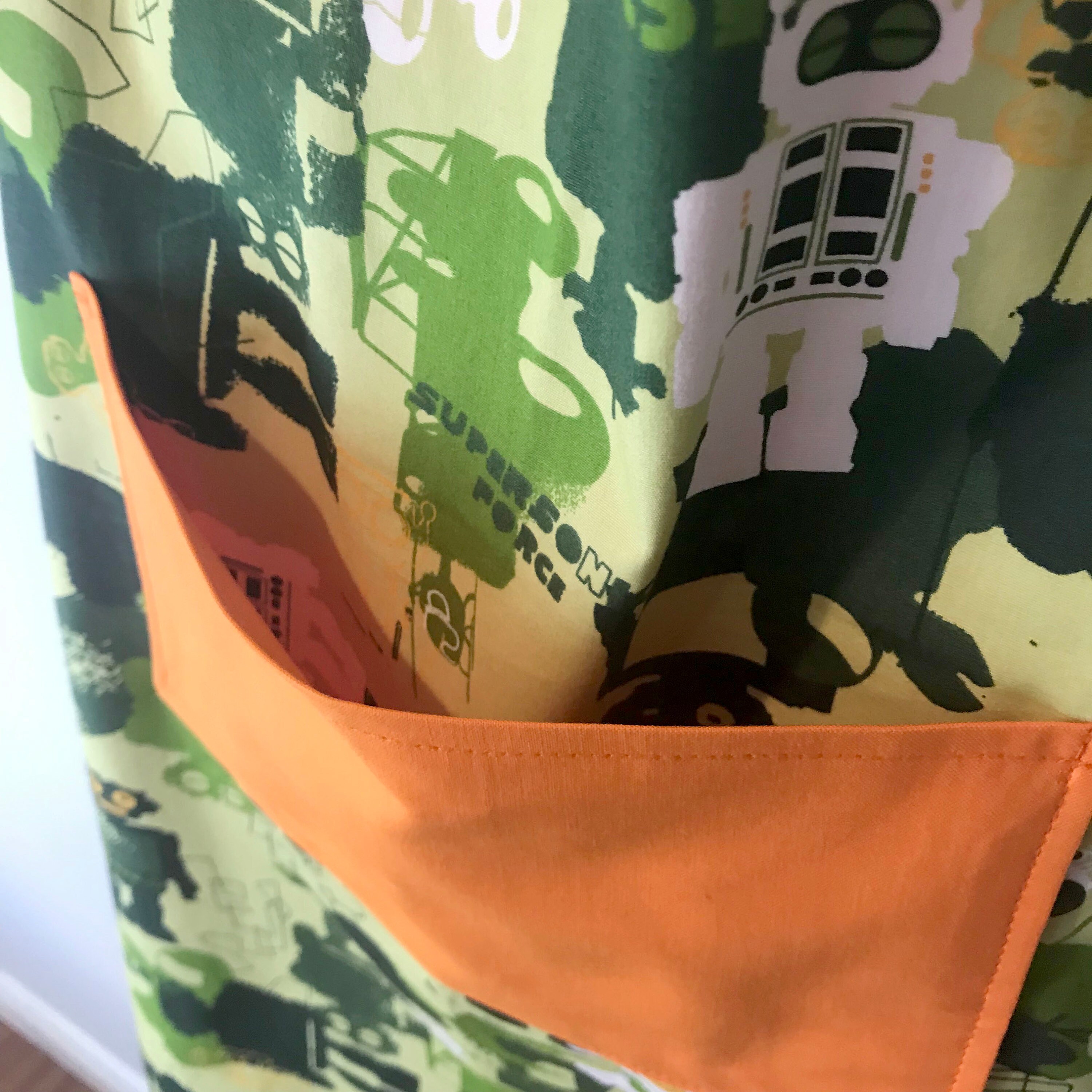 Child's Reversible Robot Apron With Matching Chef Hat - Etsy