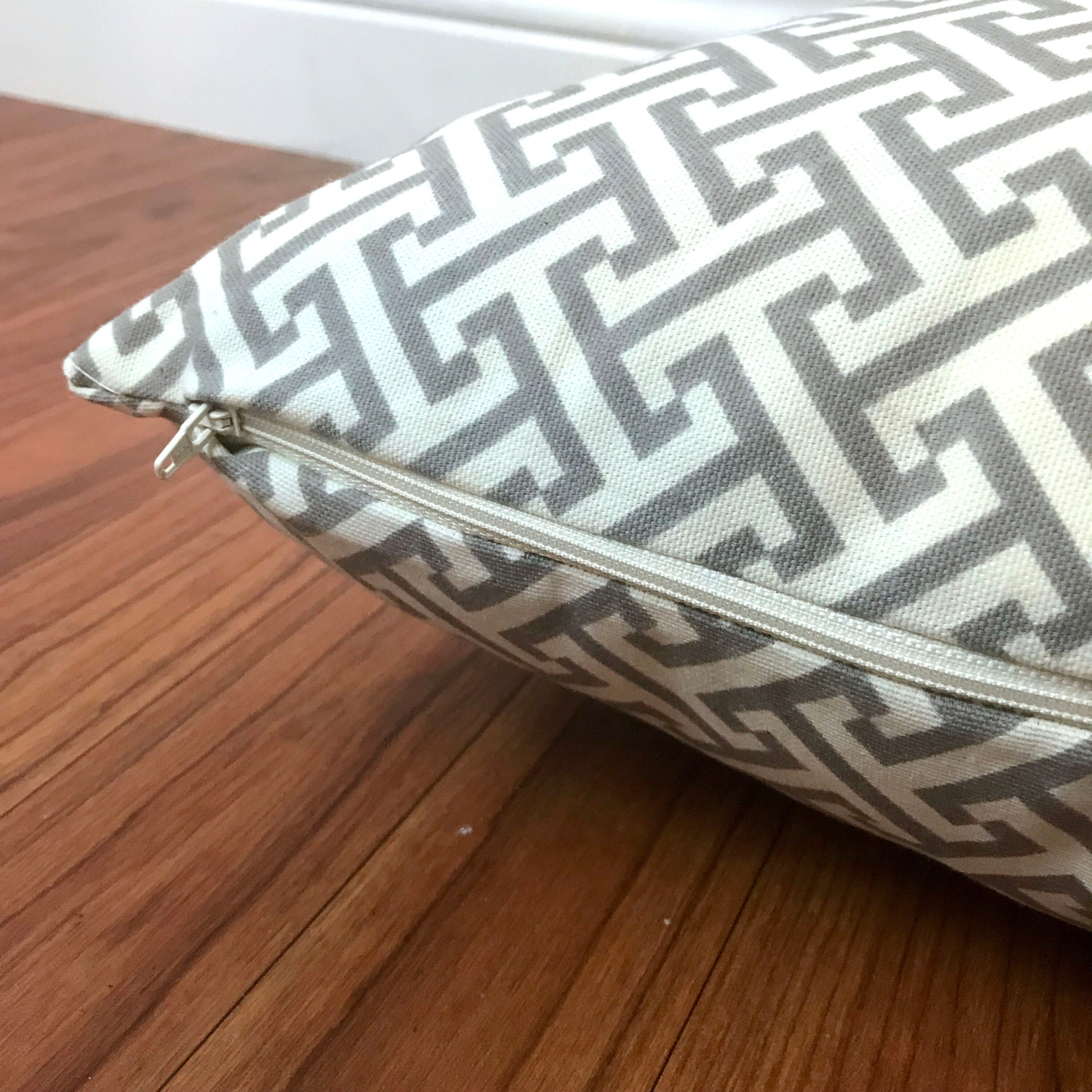 Gray and White Geometric Print Pillow Cover - Etsy