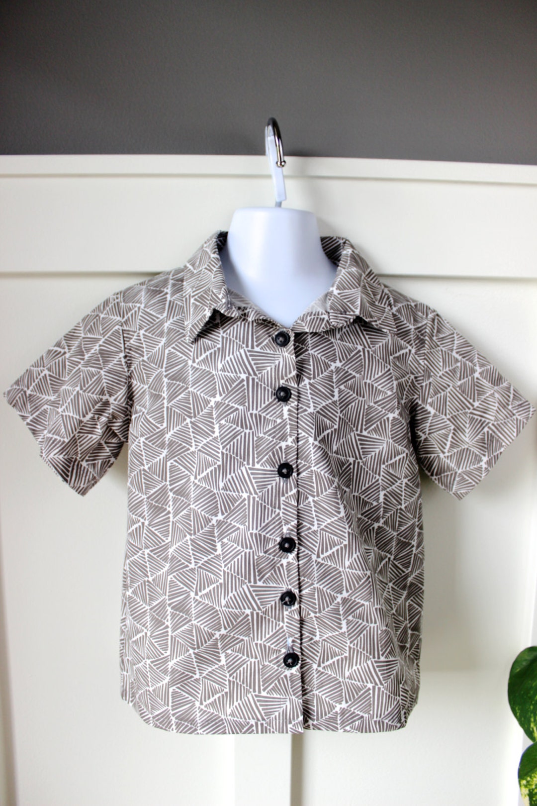 Stone Gray Thatched Print Hipster Shirt Size 4 - Etsy