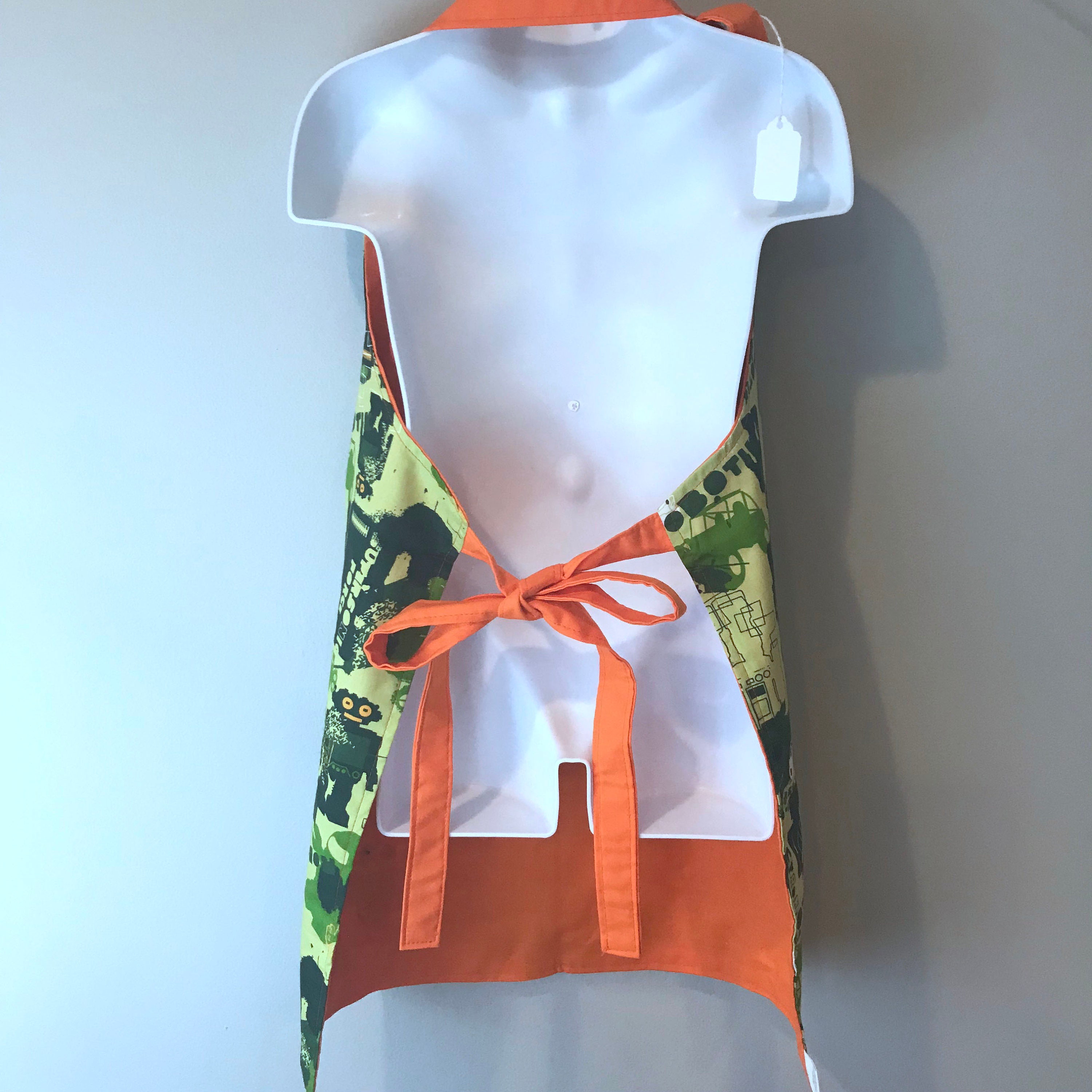 Child's Reversible Robot Apron With Matching Chef Hat - Etsy
