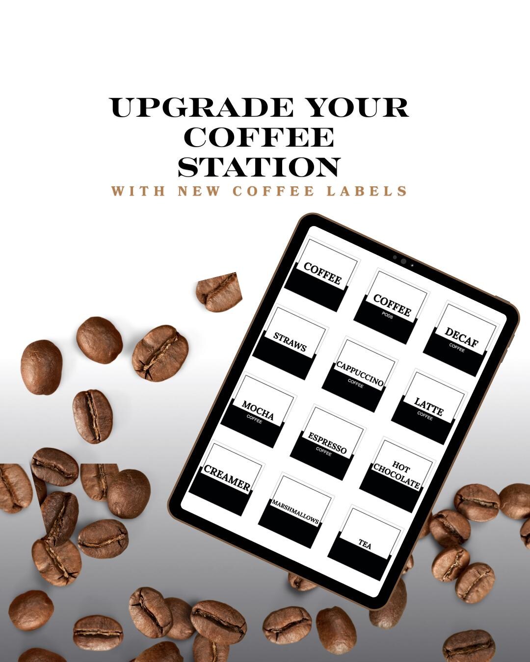 Coffee Station Labels: 27 Unique Pantry Stickers + 84 Best-by Labels - Etsy