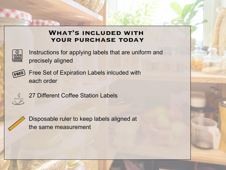 Coffee Station Labels • Waterproof, Smudge-proof, Removable - Etsy