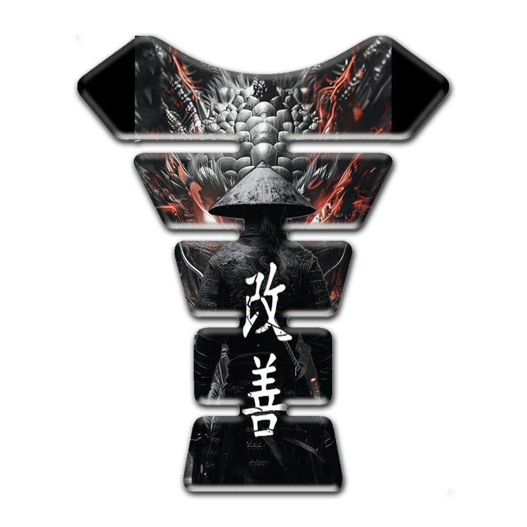 Samurai Custom 3D Tank Pad Sticker – Motorcycle & Trike Fuel Tank ...
