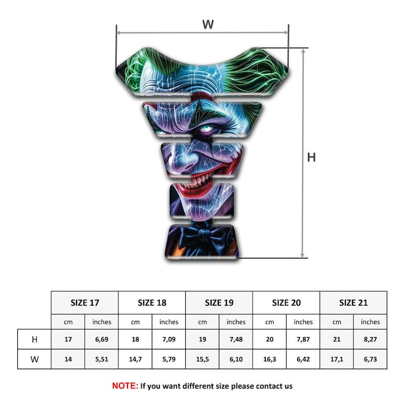 Joker Custom 3D Tank Pad Sticker – Motorcycle & Trike Fuel Tank ...