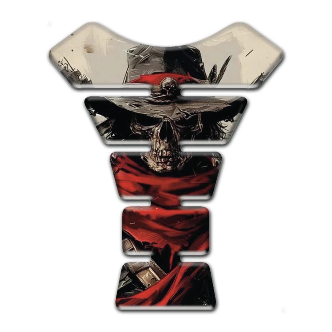 Skull Custom 3D Tank Pad Sticker – Motorcycle & Trike Fuel Tank ...
