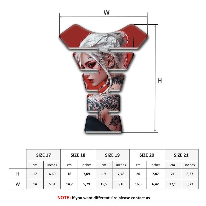 Geisha Motorcycle Tank Pad – 3D Resin Gel Fuel Tank Protector for ...
