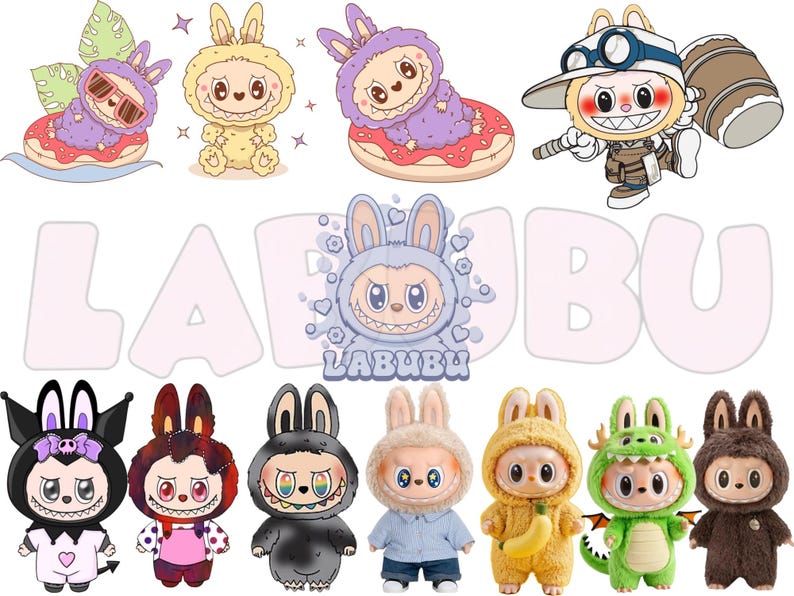 Mega paquete SVG de Labubu x Stitch: 300 adorables archivos SVG de ...