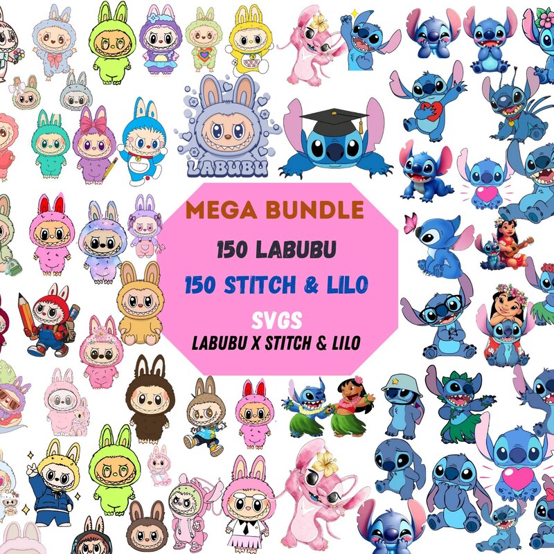 Labubu Stitch - Etsy