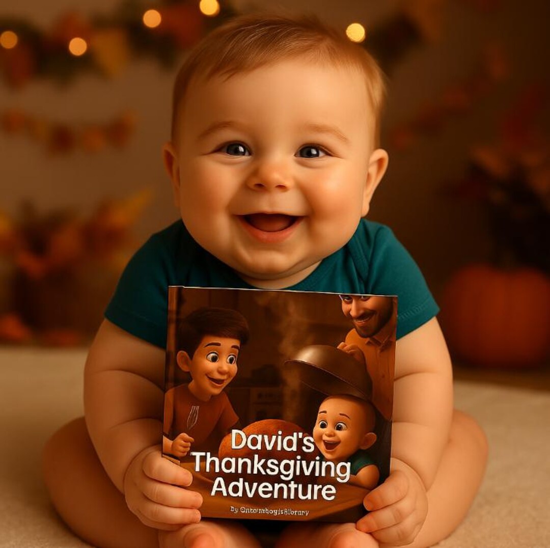 My First Thanksgiving Day Story Book, Custom Thanksgiving Childrens ...