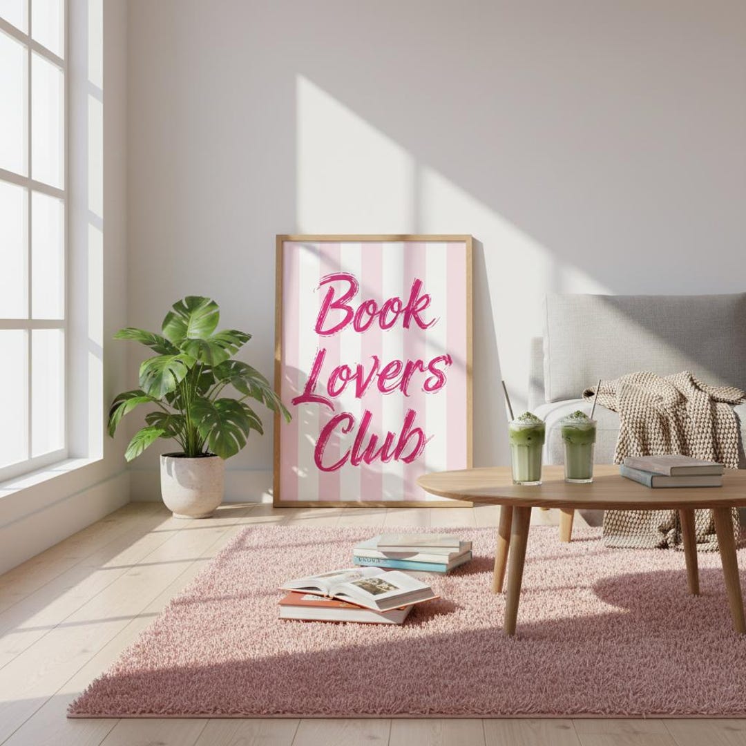 Book Lovers Print- Bookish Poster, Trendy Reading Poster, Book Lover ...