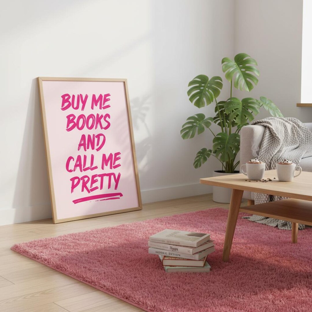 Reading Poster | Bookish Print | Pink Spray Paint, Readers and Book ...