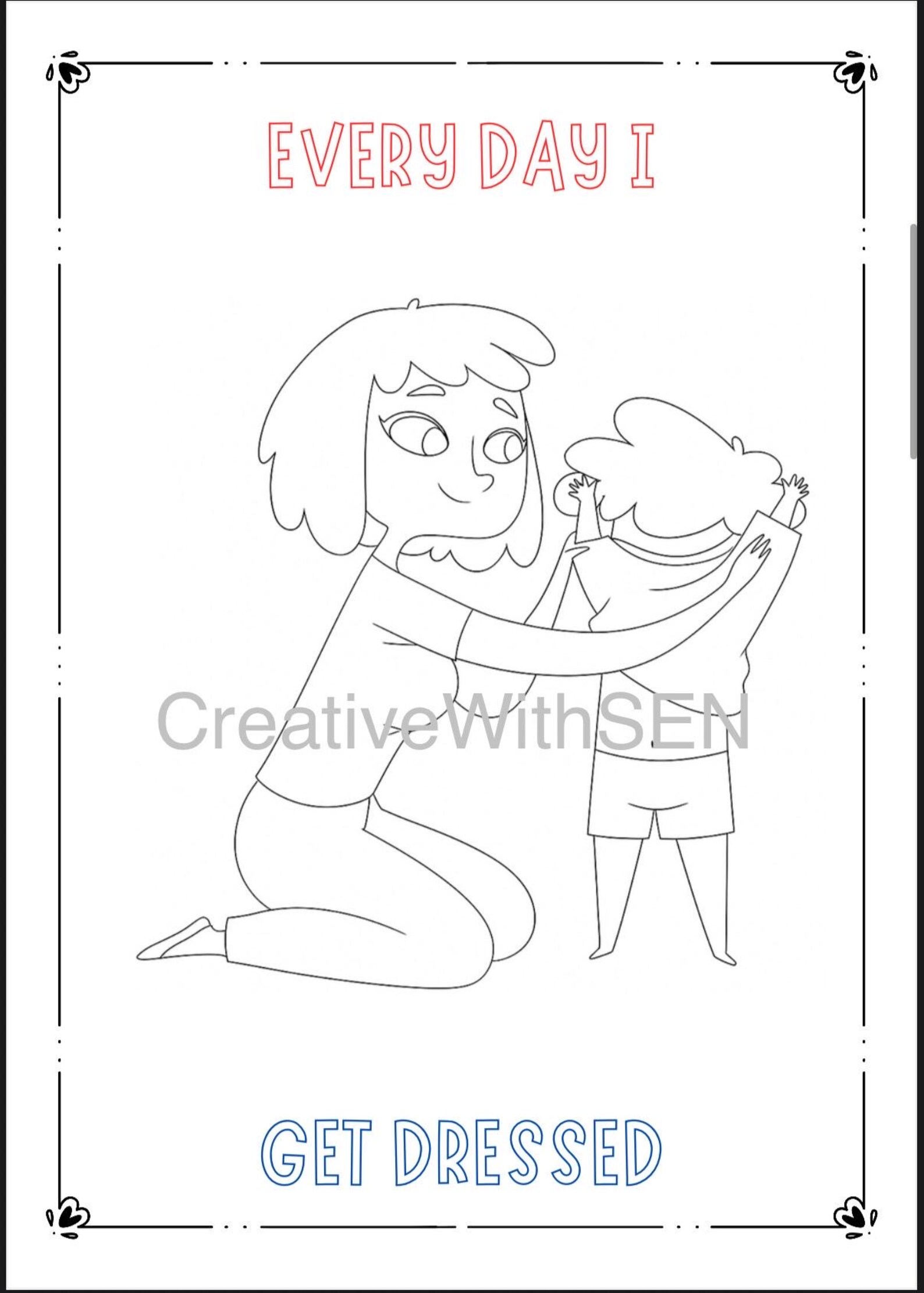 Life Skills - SEN Colouring Book - Etsy