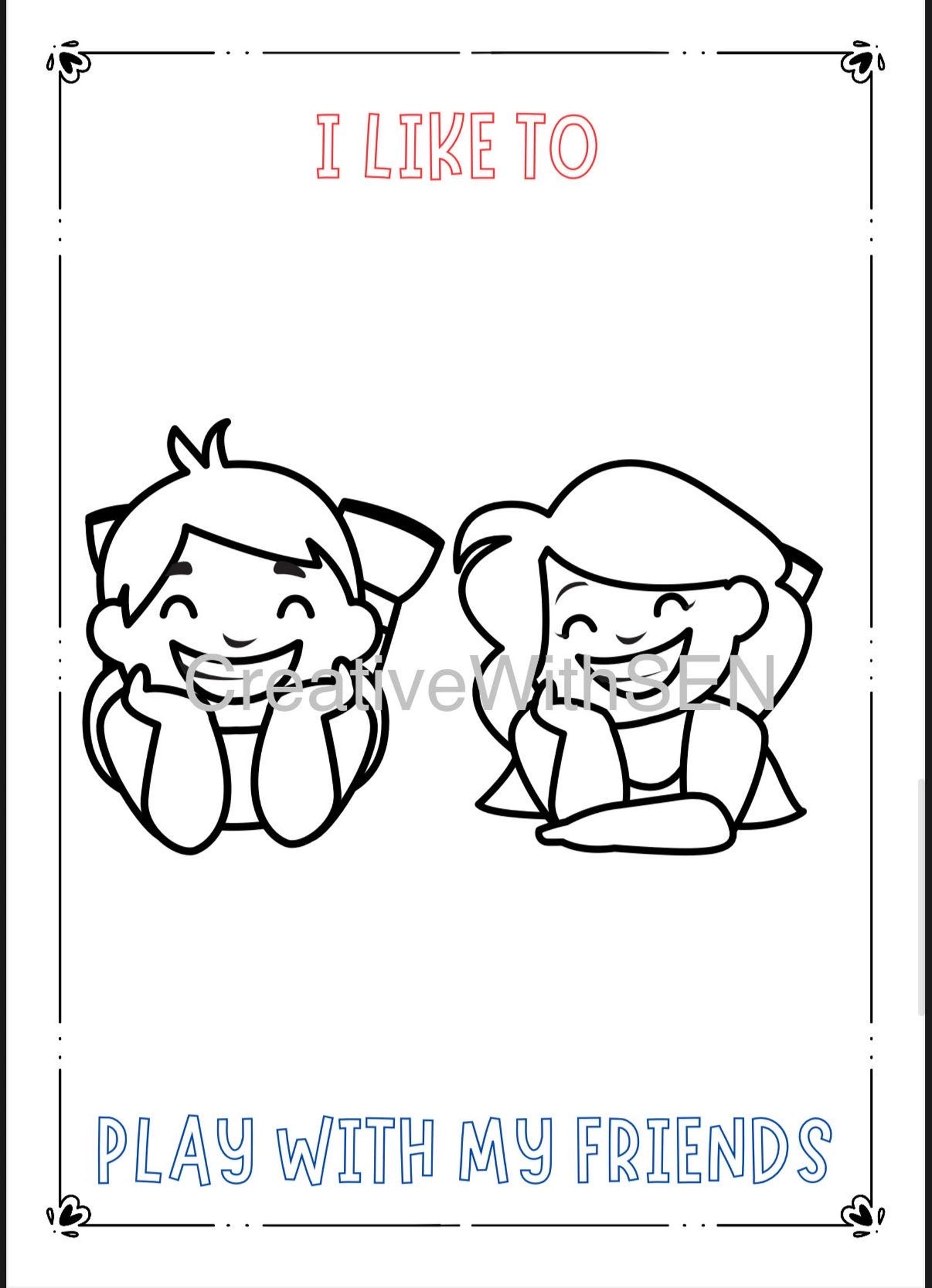 Life Skills - SEN Colouring Book - Etsy