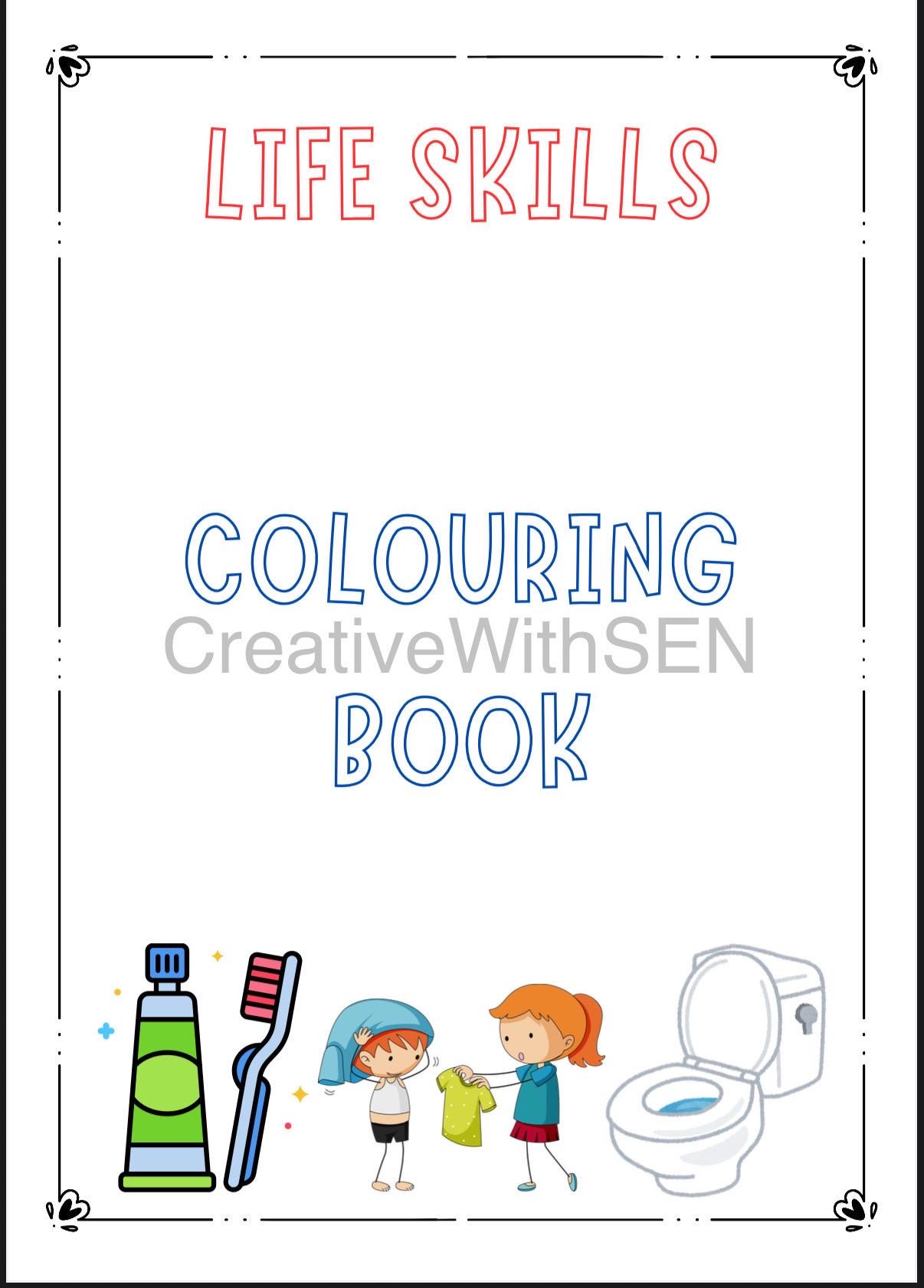Life Skills - SEN Colouring Book - Etsy