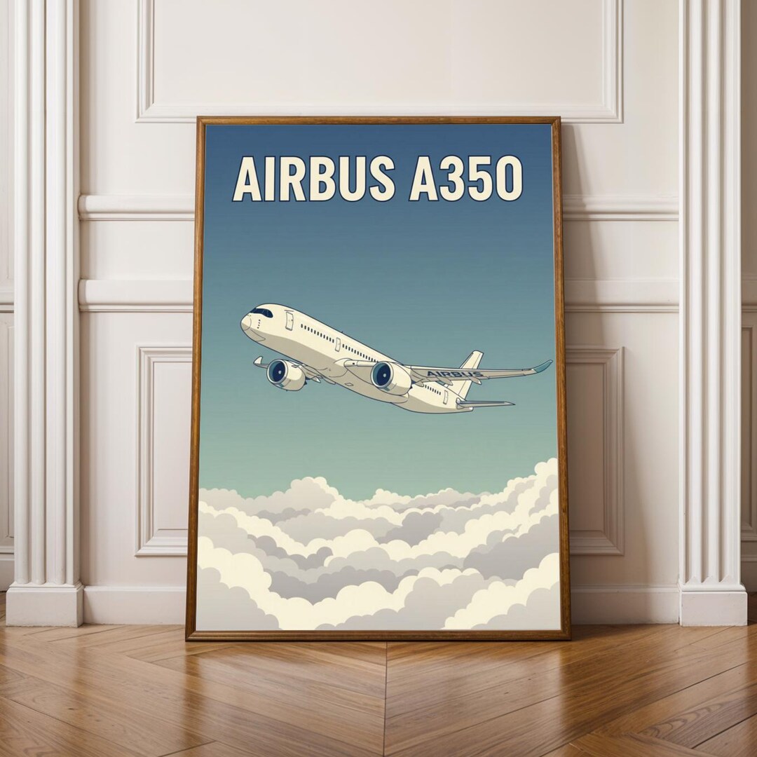 Airbus A350 Poster – Retro Aviation Art Print - Etsy