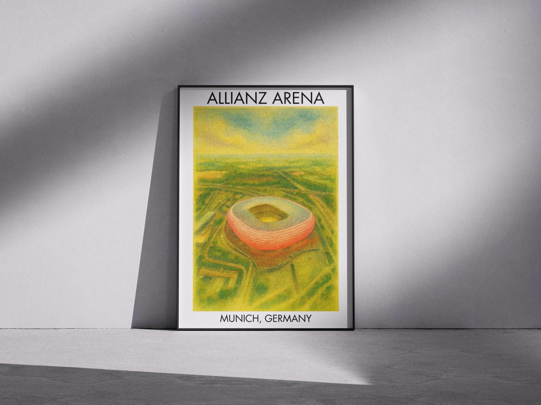 Allianz Arena Watercolor Print: Bayern Munich Stadium Poster - Etsy ...