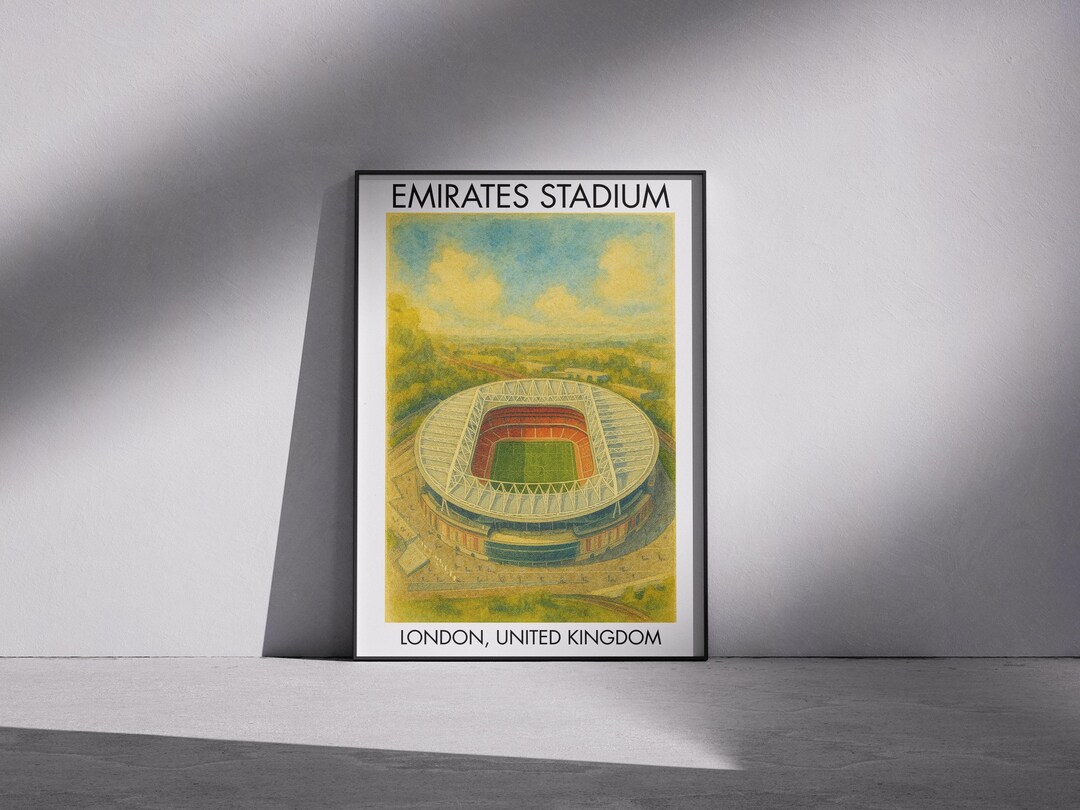 Emirates Stadium Watercolor Print: Arsenal Football Poster - Etsy