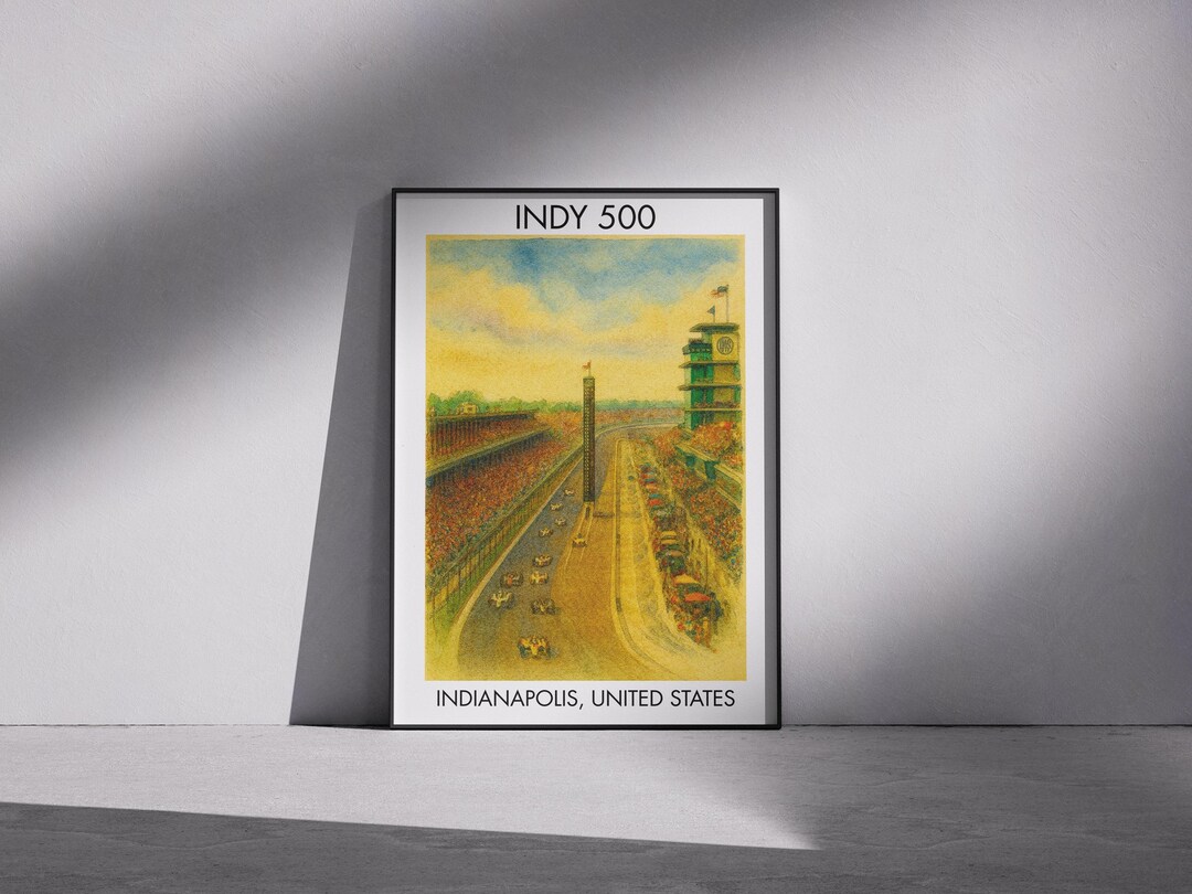 Personalized Indy 500 Poster: Motorsport Wall Art, Racing Gift - Etsy