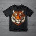 Tiger Head, Digital Download, PNG Transparent & Halftone DTF File, High ...