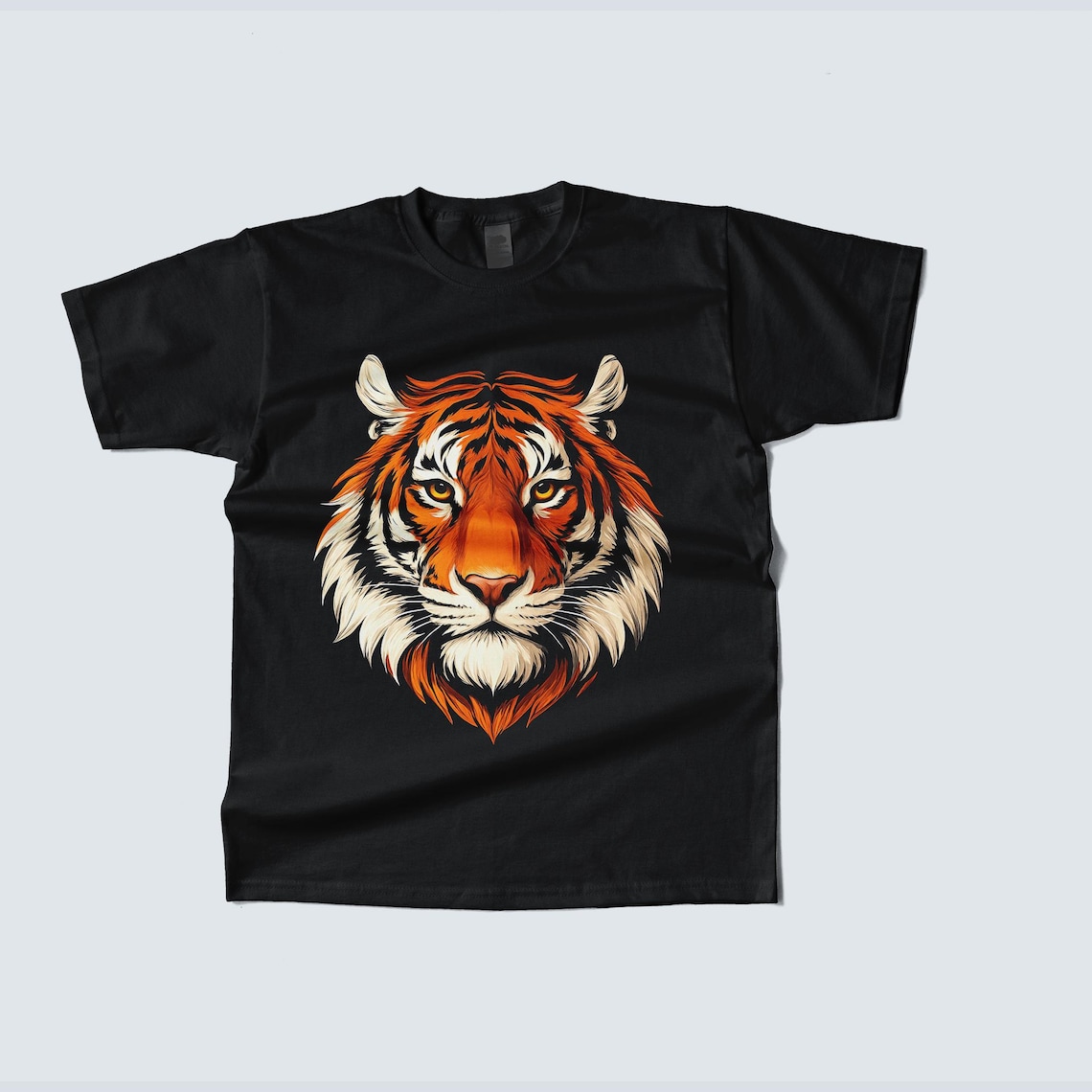 Tiger Head, Digital Download, PNG Transparent & Halftone DTF File, High ...