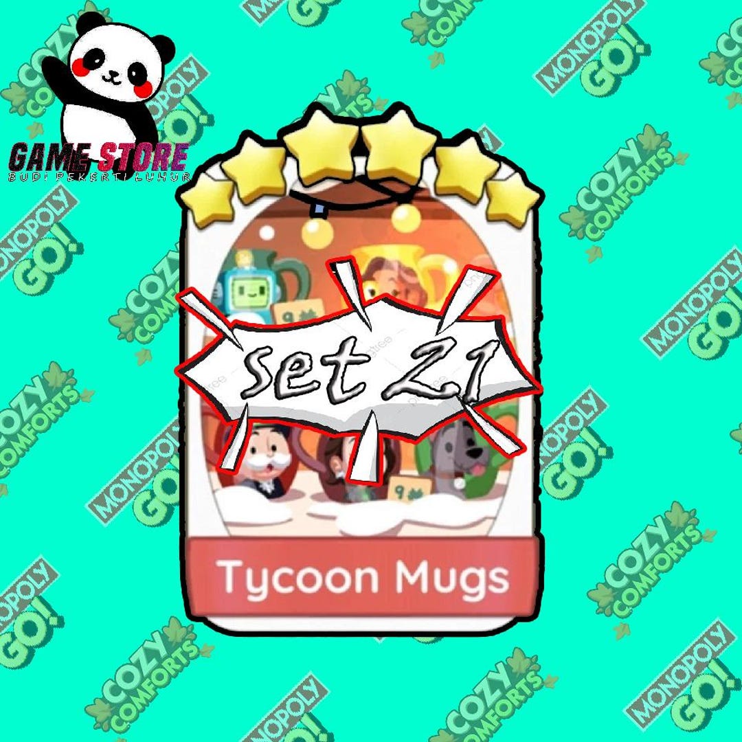 Monopoly_go Tycoon Mugs Set 21 6 Star Cozy Comforts Album - Etsy