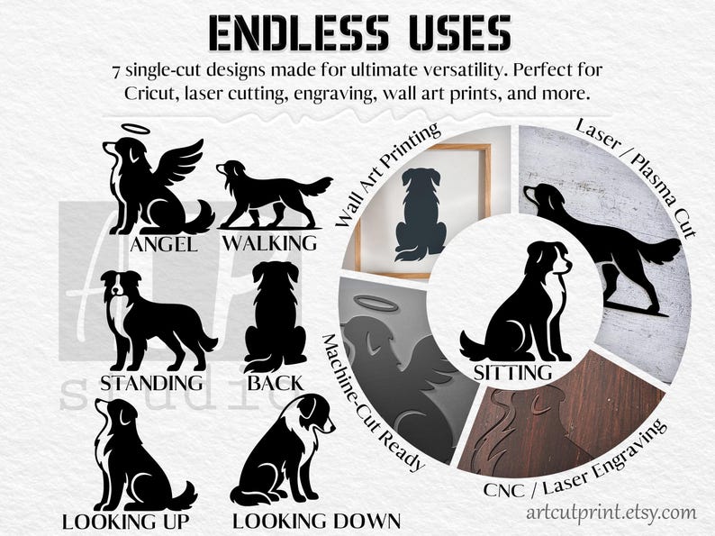 Border Collie PNG SVG DXF - Border Collie Dog Clipart Silhouette for ...