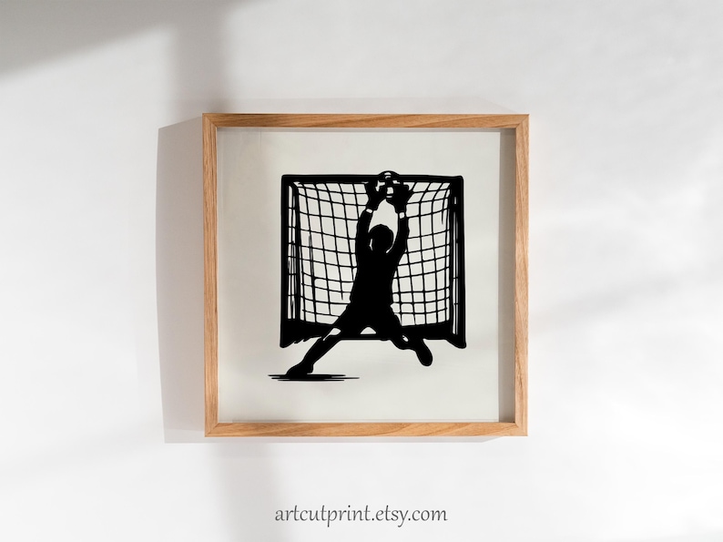 Arquivo de corte DXF SVG PNG de um menino goleiro de futebol - Ideal ...