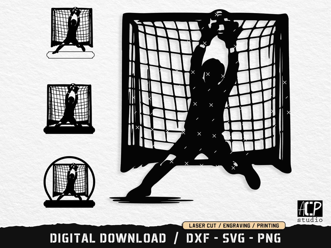 Boy Soccer Goalie DXF SVG PNG - Soccer Goalie Boy Cut File for Plasma ...