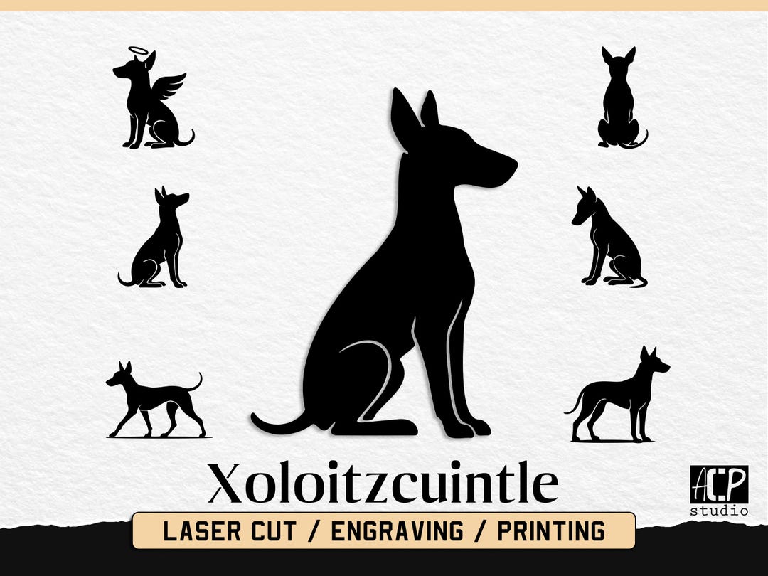 Xoloitzcuintle Dxf - Xolo Dog SVG & PNG Clipart: Single Cut Out File ...