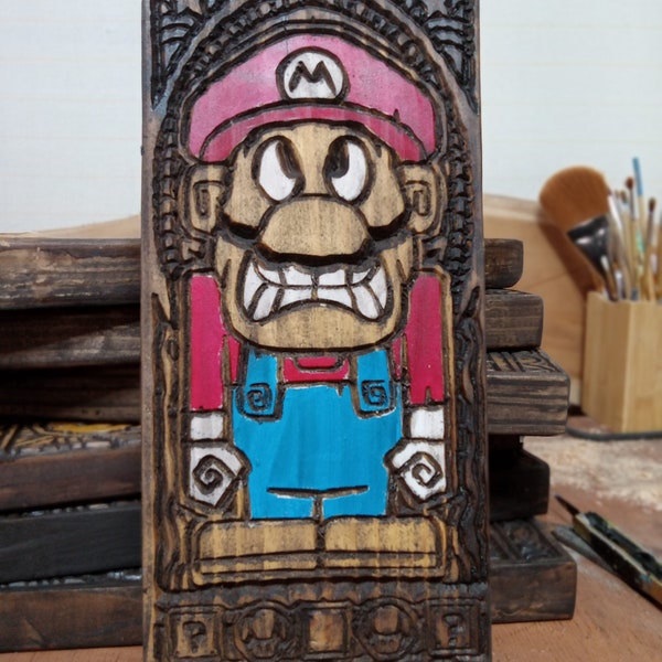 Super Mario Wood Carving - Etsy