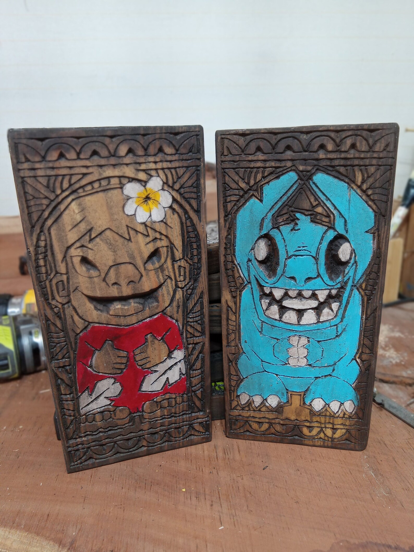 Lilo & Stitch Tiki Wood Carving Set - Etsy