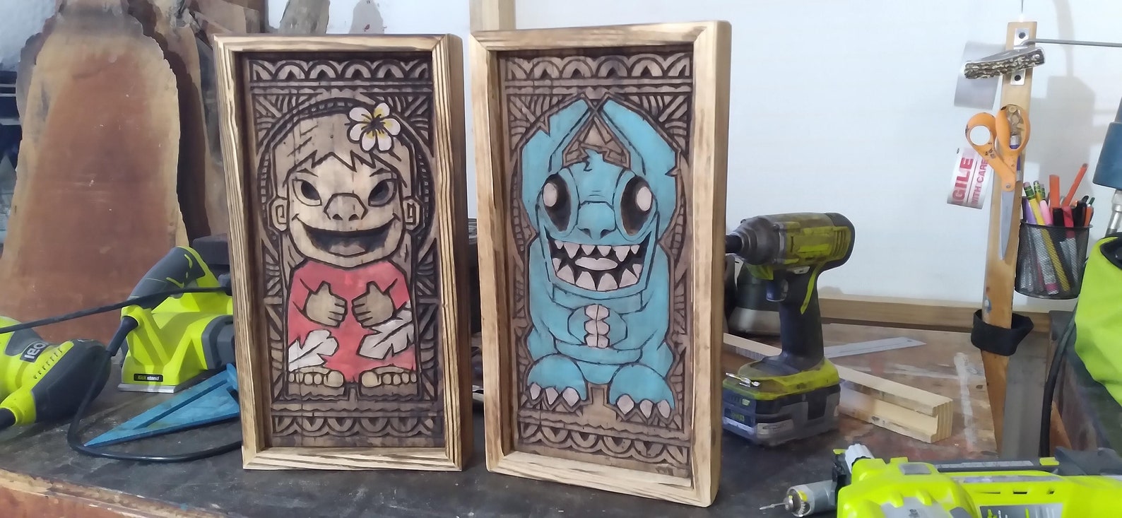 Lilo & Stitch Tiki Wood Carving Set - Etsy