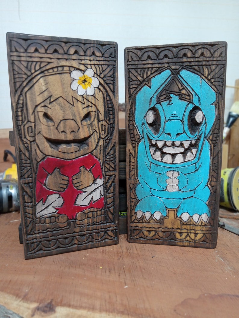 Lilo & Stitch Tiki Wood Carving Set - Etsy
