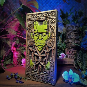 Bride of Frankenstien Tiki Wood Carvings - Etsy