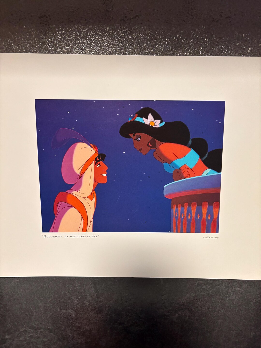 Disneys “goodnight, My Handsome Prince” Lithograph Print From “aladdin ...