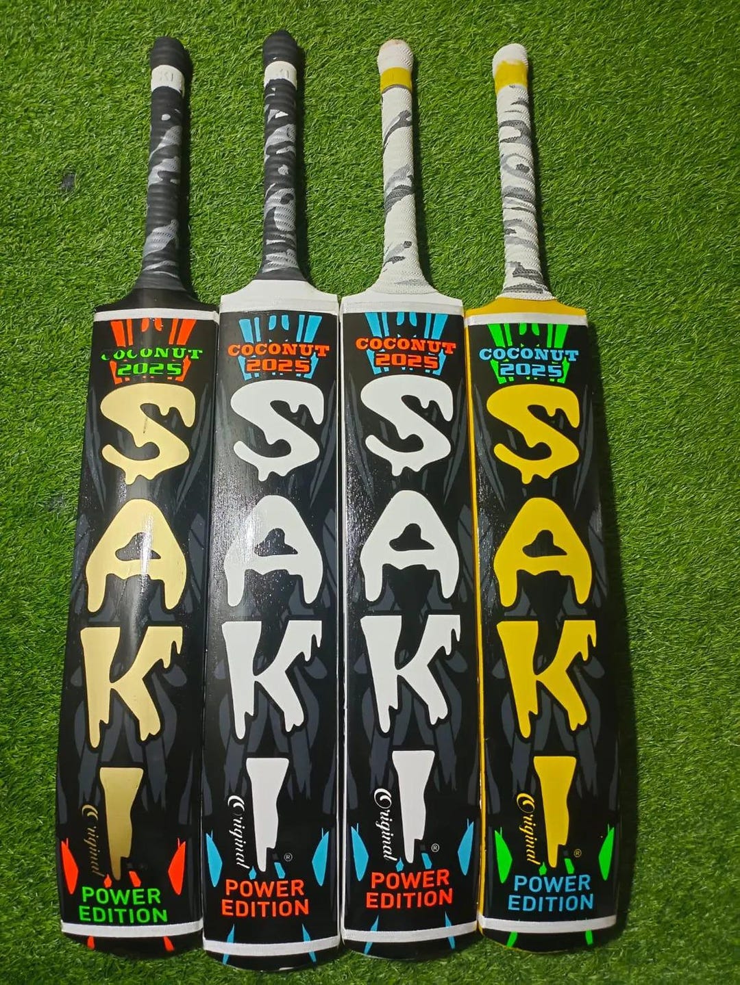 Saki Original Handmade Coconut Cricket Bat – Premium Wooden Bat for ...