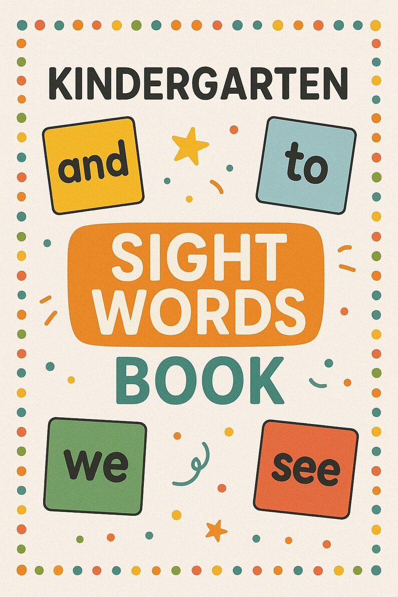 Printable Kindergarten Sight Words Workbook: Trace, Read & Color ...