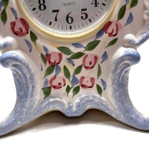 Vintage Floral Ceramic Clock Face: Mantel Tabletop Decor - Etsy