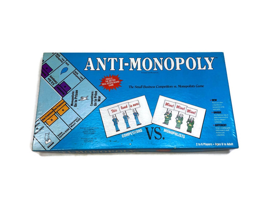 Anti-monopoly, Vintage 1989 Board Game for Families, Parties, Kids, the ...