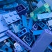 2 Pounds Blue Legos in Varying Shades, Lego Pieces With Tiles, Bricks ...