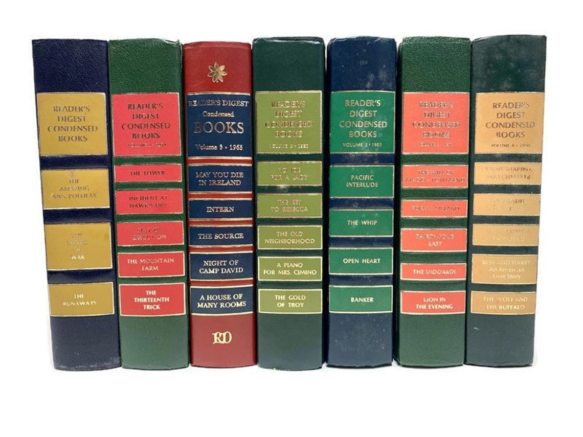 Readers Digest Books Set of 7 Vintage Book Decor Stack 1960s | Etsy