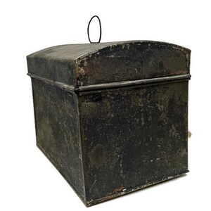 Antique Tin Document Box, 19th Century Handmade Tole Painted Box ...