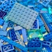 2 Pounds Blue Legos in Varying Shades, Lego Pieces With Tiles, Bricks ...