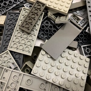 1 Pound Light and Dark Gray Legos, Lego Pieces With Tiles, Bricks ...