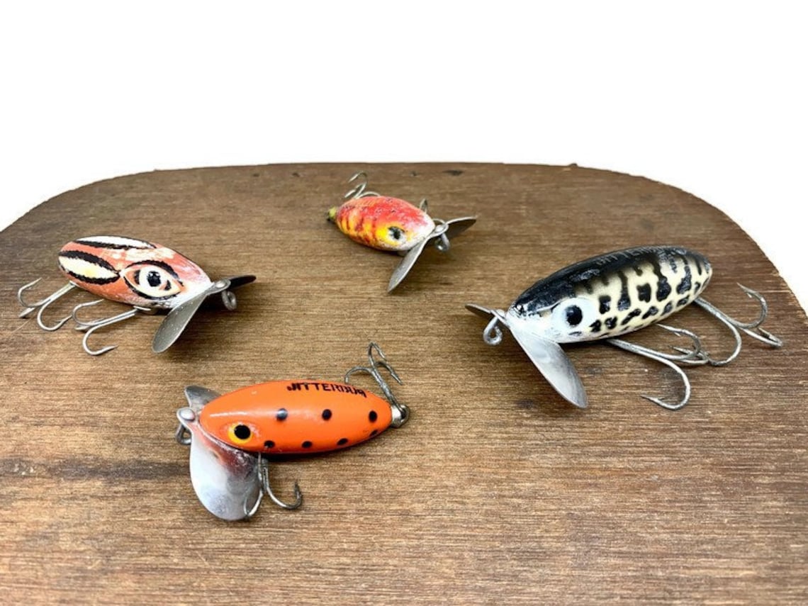 Jitterbug Fishing Lures Vintage Fred Arbrogast Lot of 4 With - Etsy