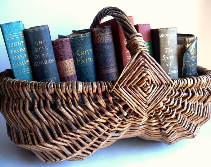 Vintage French Gathering Basket / Market Basket / Container / Home ...