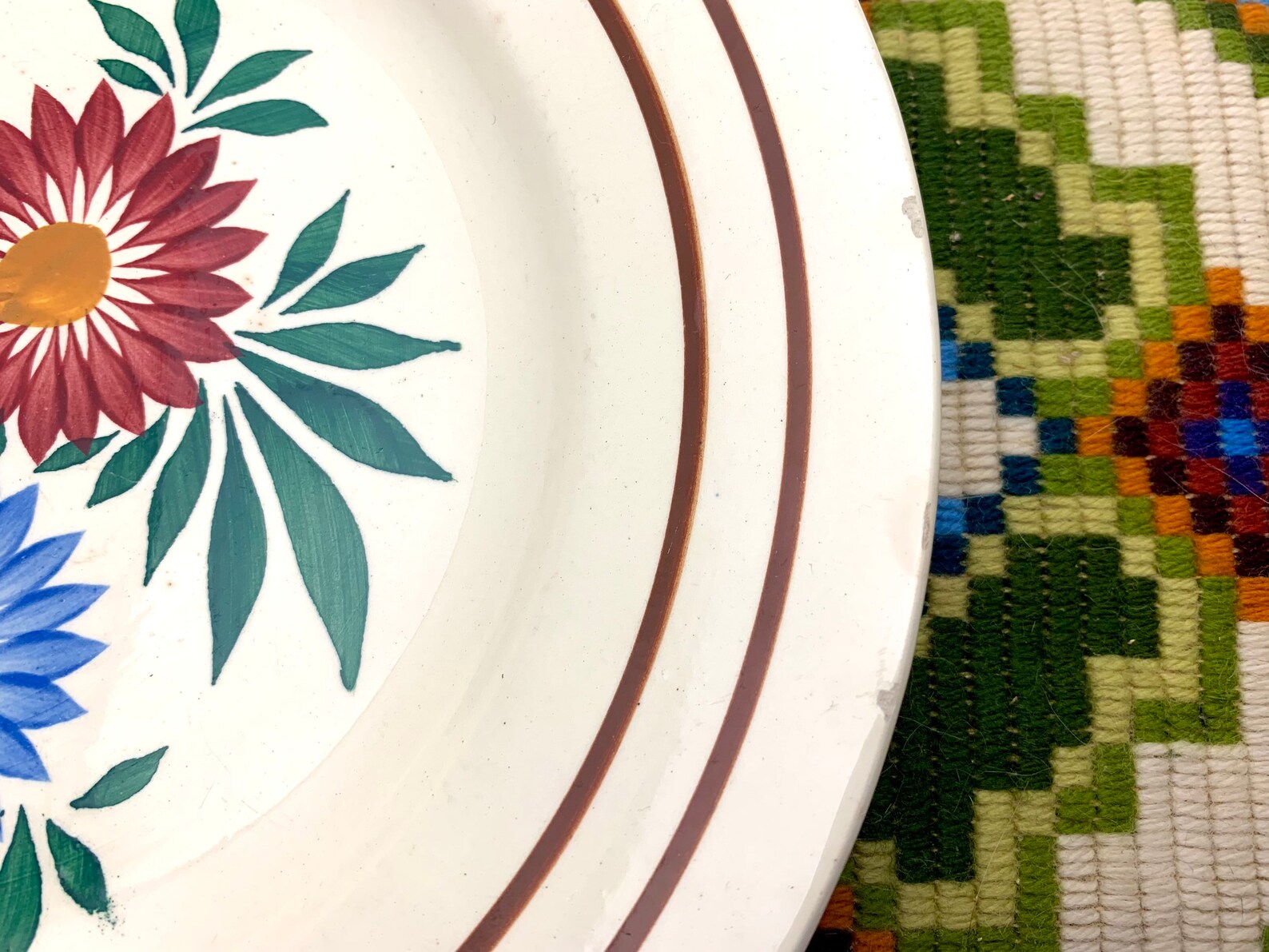 Antique French Plates Set of 2 Hand Painted Francais H.B.C. | Etsy