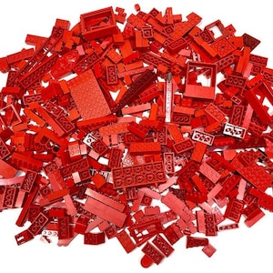 2 Pounds Red Legos, Lego Pieces With Tiles, Bricks, Plates & More - Etsy